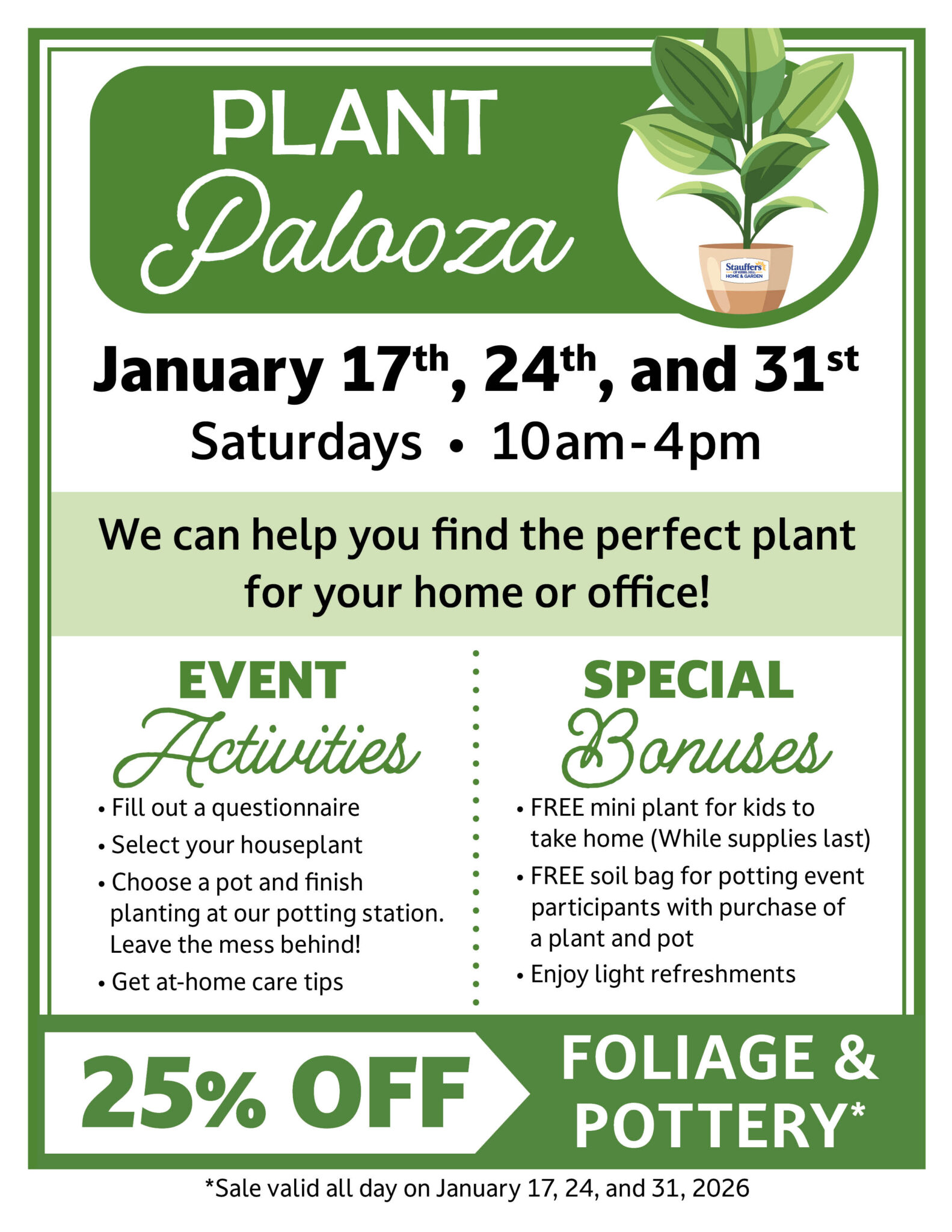 Plant Palooza - Stauffers of Kissel Hill